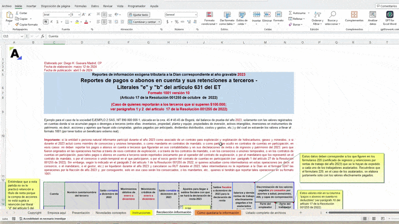 Formato 1001 v.10 AG 2025 - Pagos o abonos en cuenta